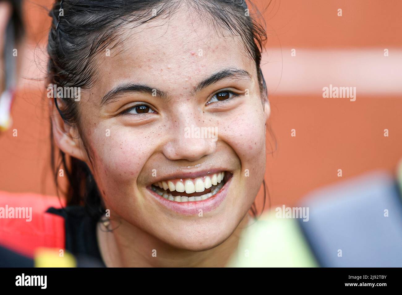 Emma Raducanu of Great Britain during the French Open (Roland-Garros ...