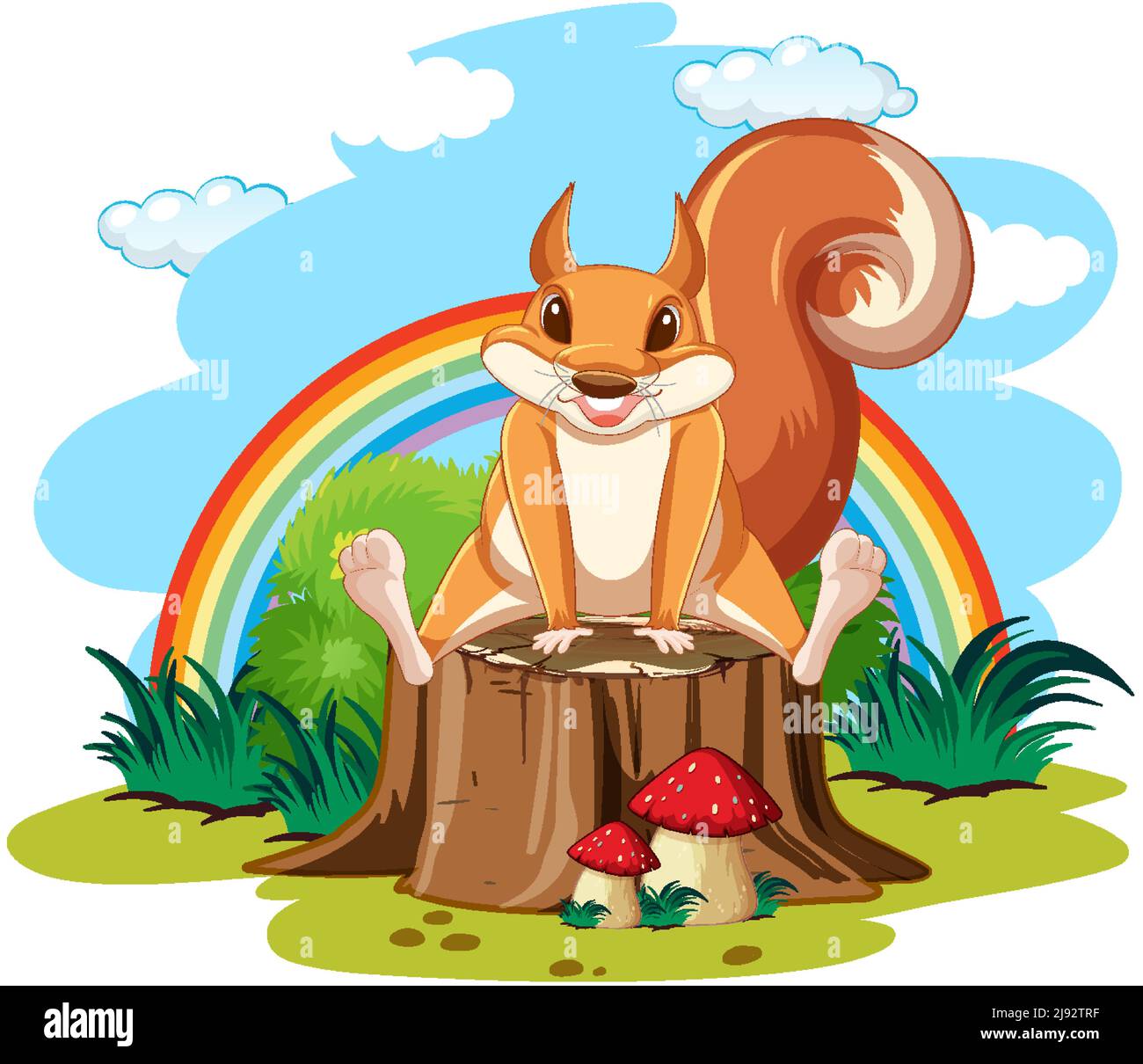 Squirrels sit Stock Vector Images - Alamy