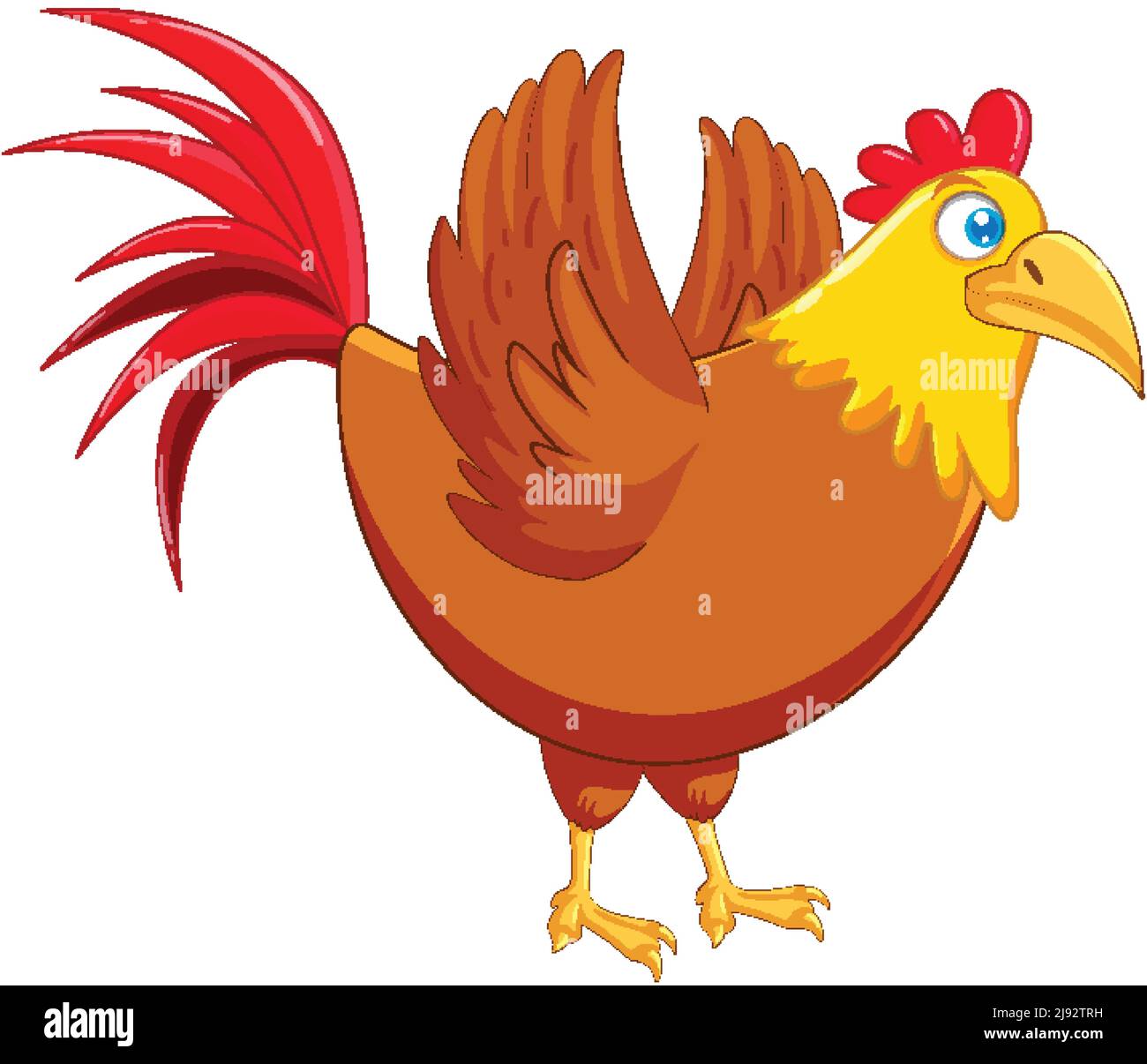 Isolated chicken in cartoon design illustration Stock Vector Image ...