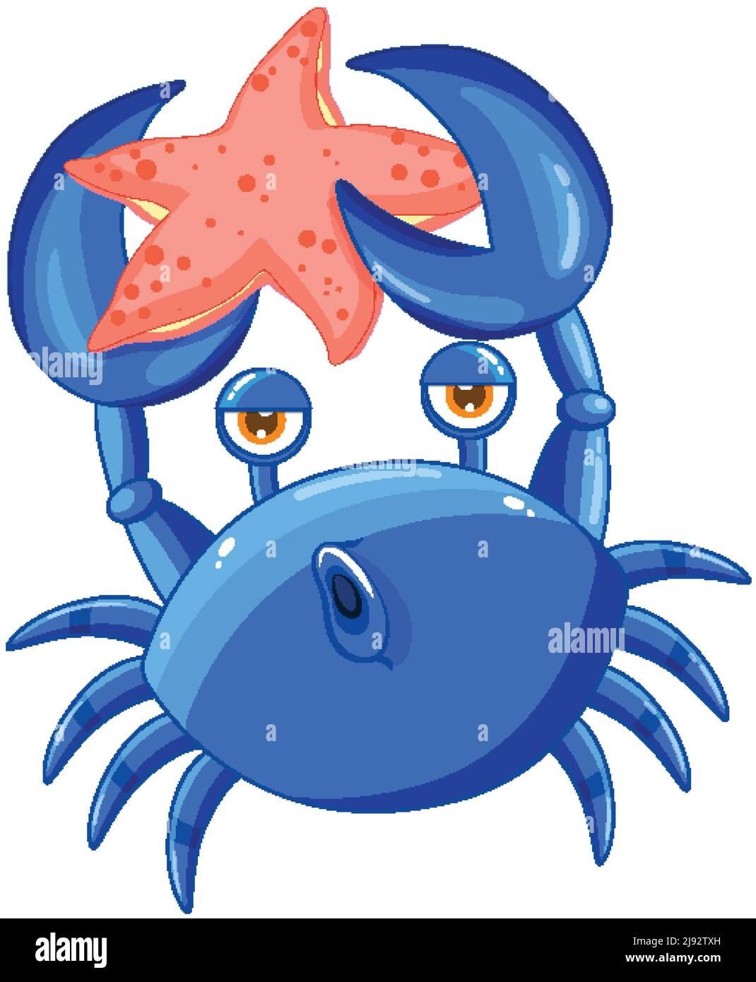 Blue crab in cartoon design illustration Stock Vector Image & Art - Alamy