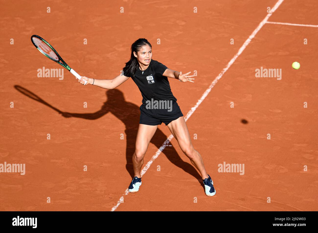 Emma Raducanu of Great Britain during the French Open (Roland-Garros ...