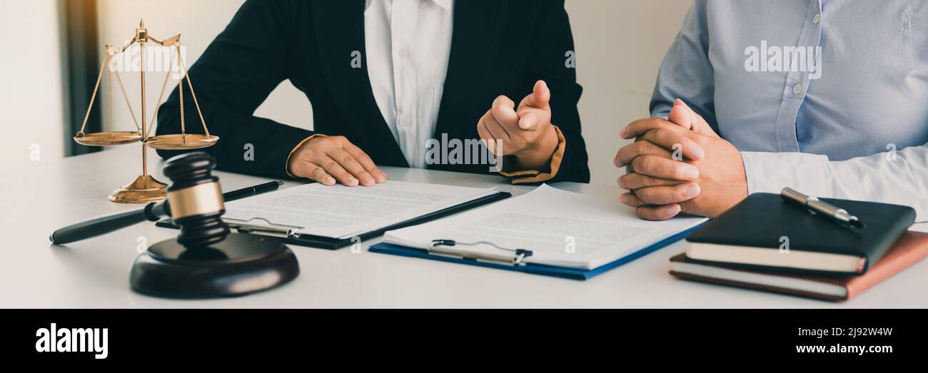 Lawyer explained to the client about the legal issues that must be ...