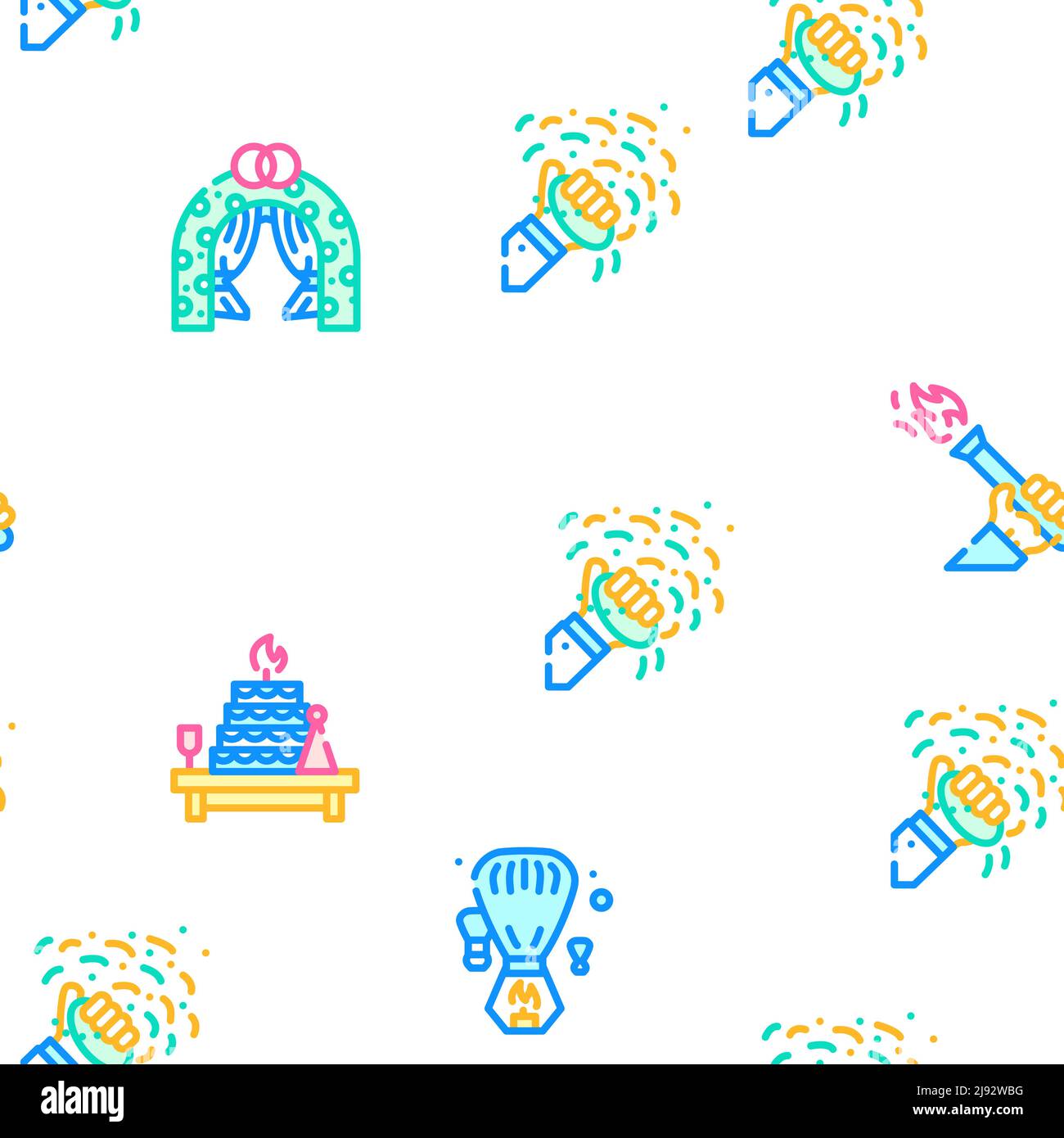Events And Festival Vector Seamless Pattern Stock Vector Image & Art ...