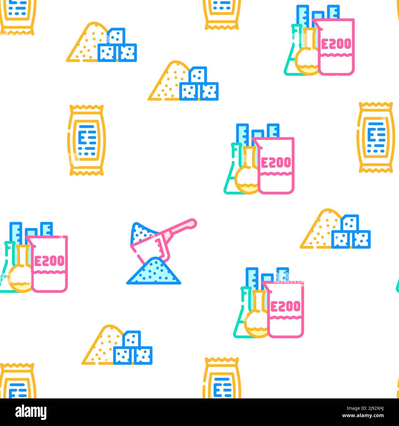 Food Additives Formula Vector Seamless Pattern Stock Vector Image & Art ...