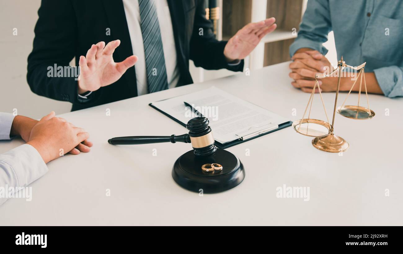 Lawyer is telling him to calm down as the sweetheart clients are going ...