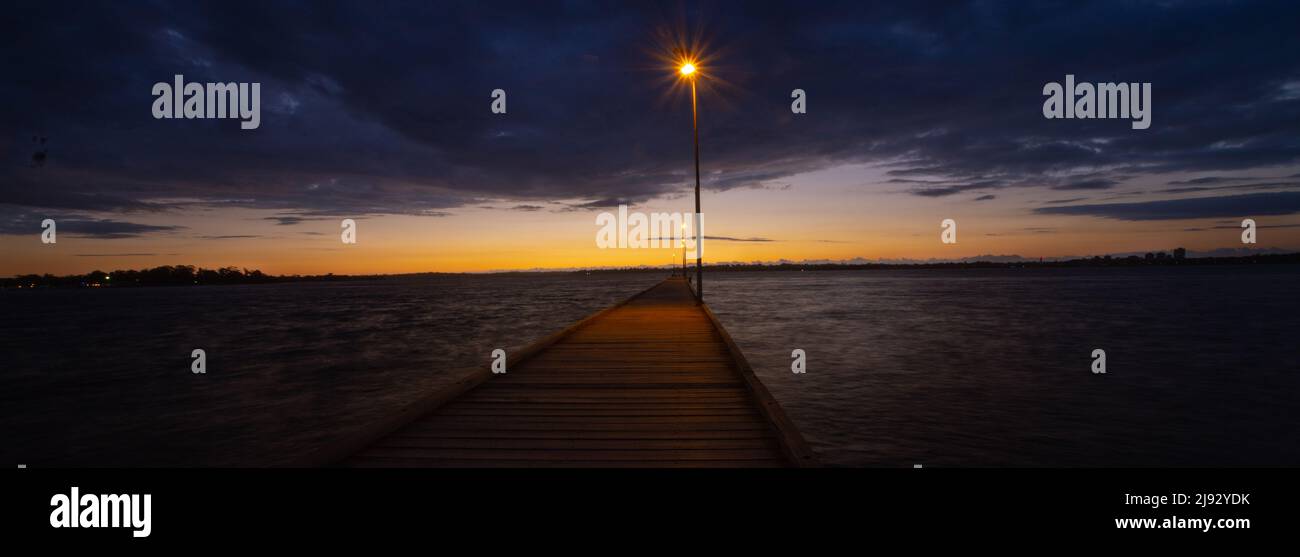 Dramatic Sunset ,Como Jetty, Westeern Australia Stock Photo - Alamy