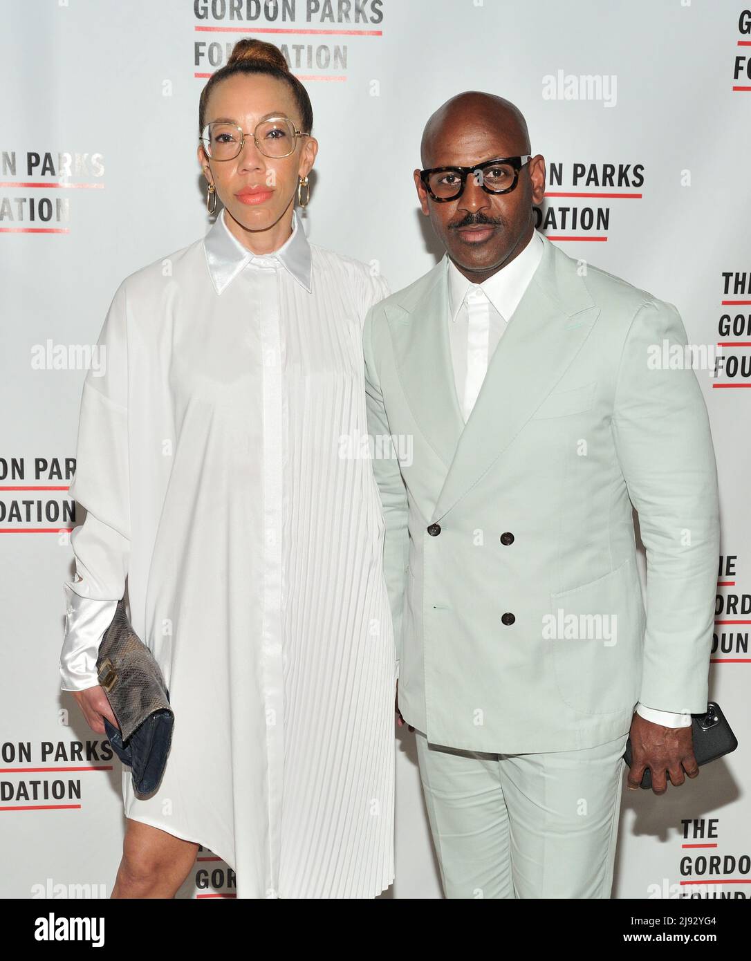 New York, US, May 19, 2022, L-R: Amy Sherald and Kevin Pemberton attend ...