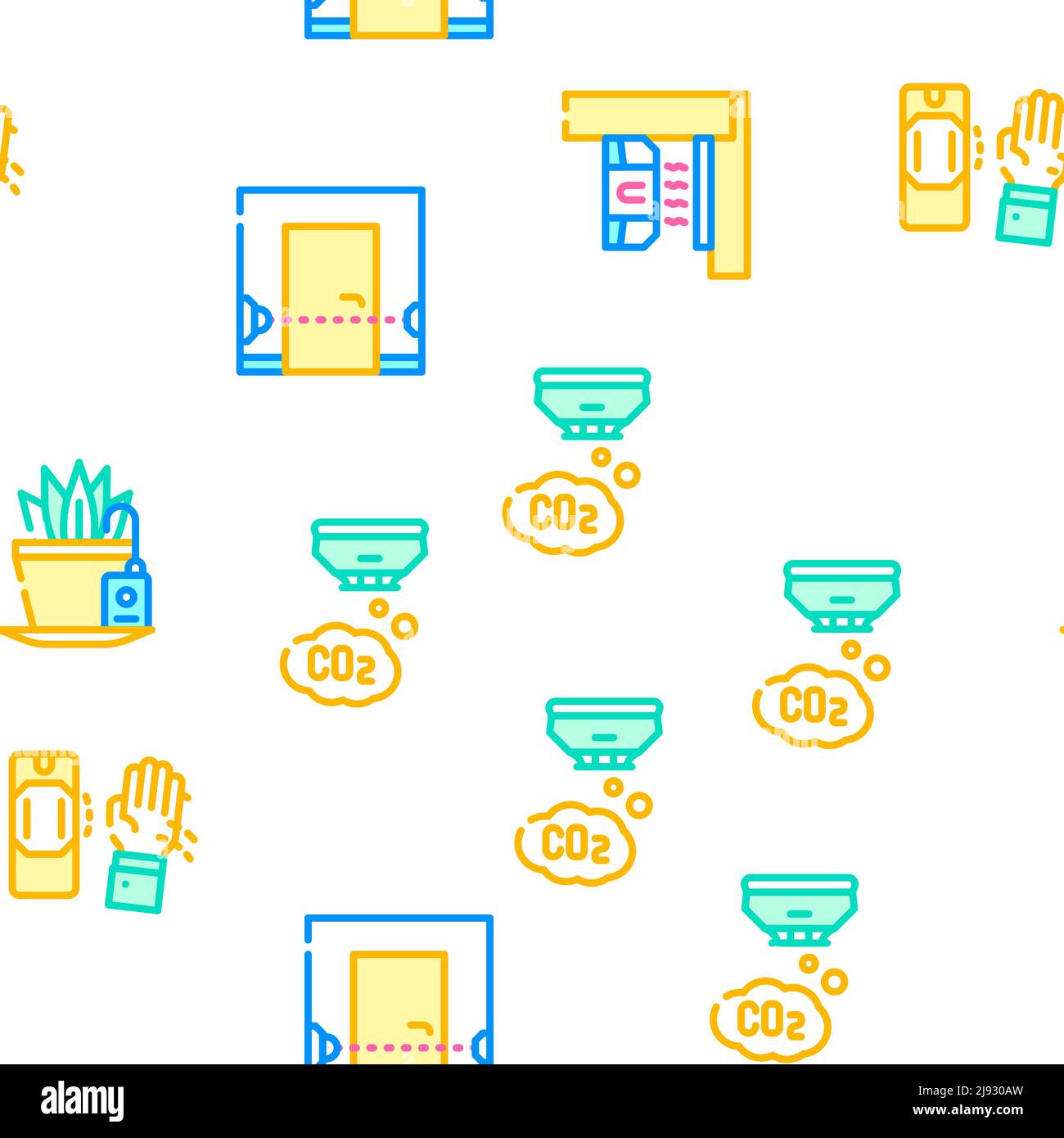 Sensor Electronic Tool Vector Seamless Pattern Stock Vector Image & Art ...
