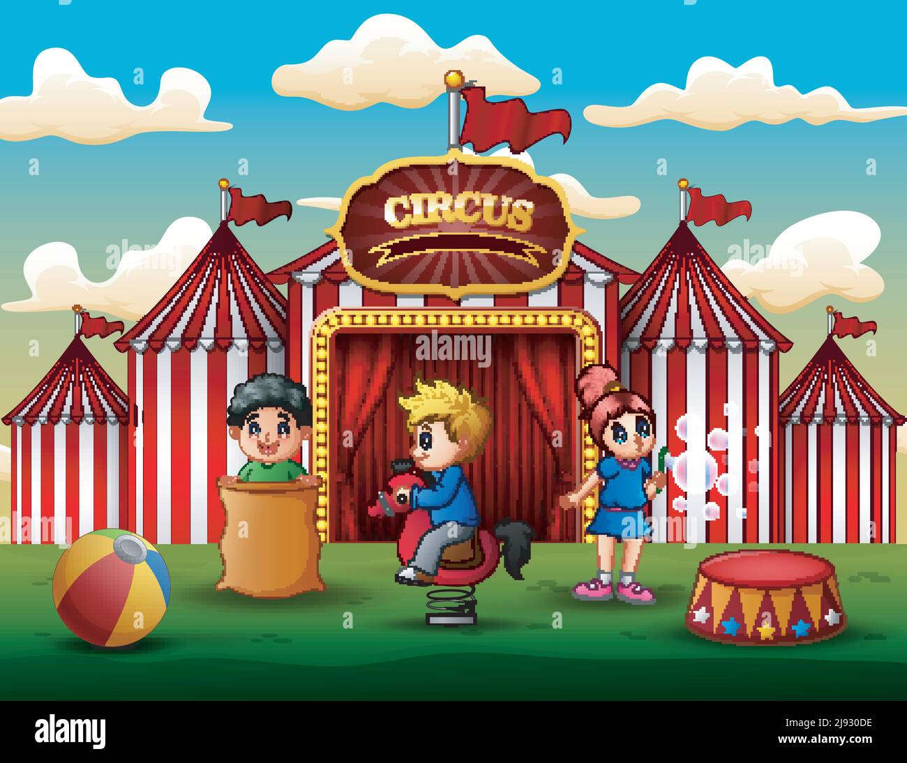 Entertain the children Stock Vector Images - Alamy