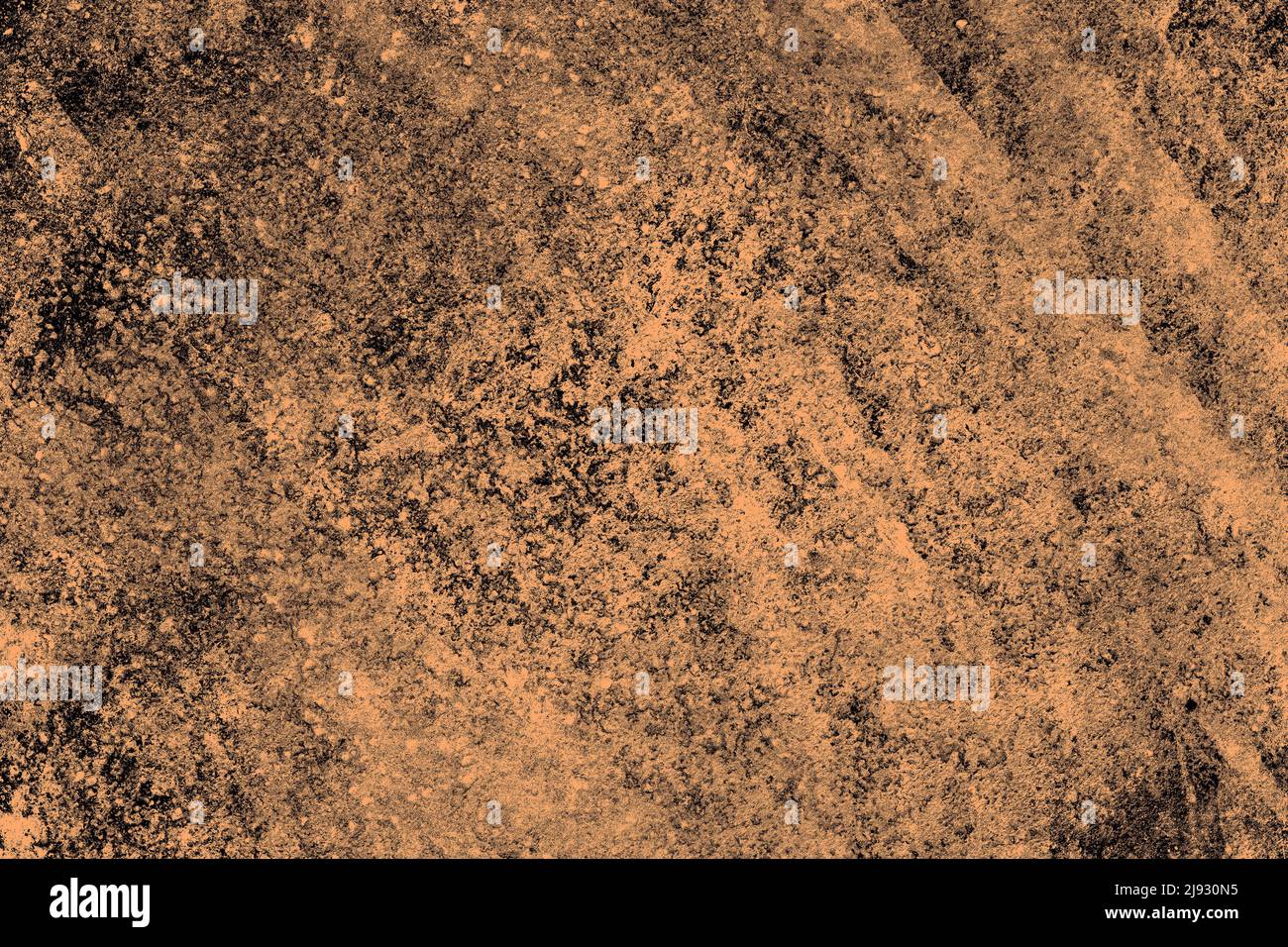 Heavy grunge texture and distressed stains on a dark brown background ...