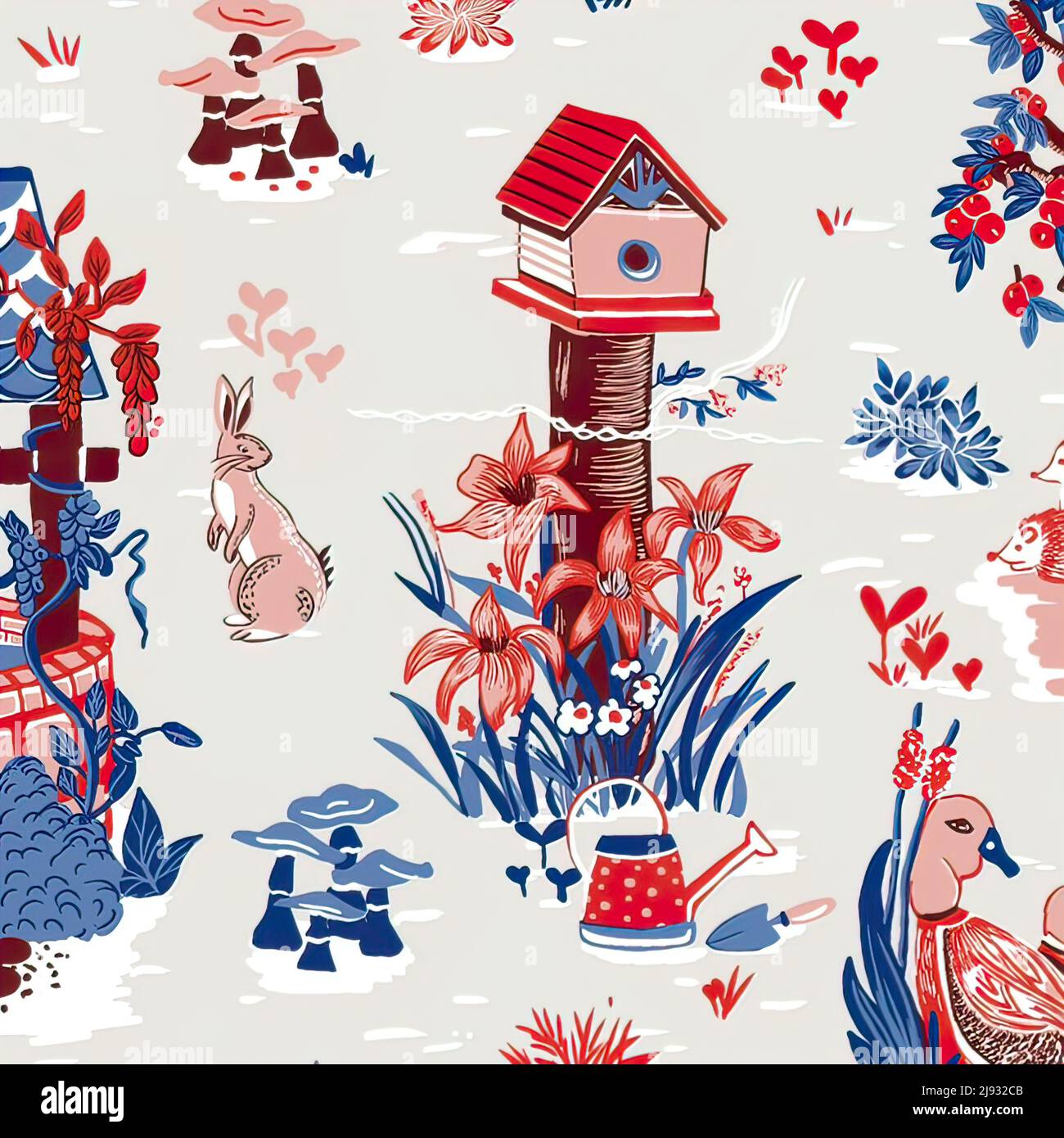 Textile and wallpaper patterns. A printable digital illustration work ...
