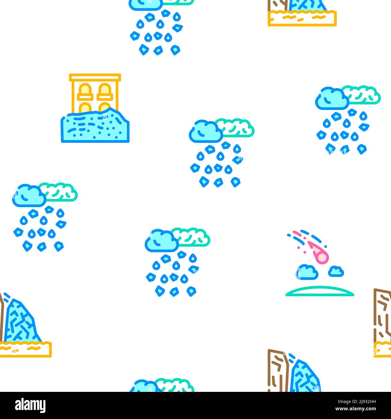 Falling rain seamless pattern Cut Out Stock Images & Pictures - Alamy