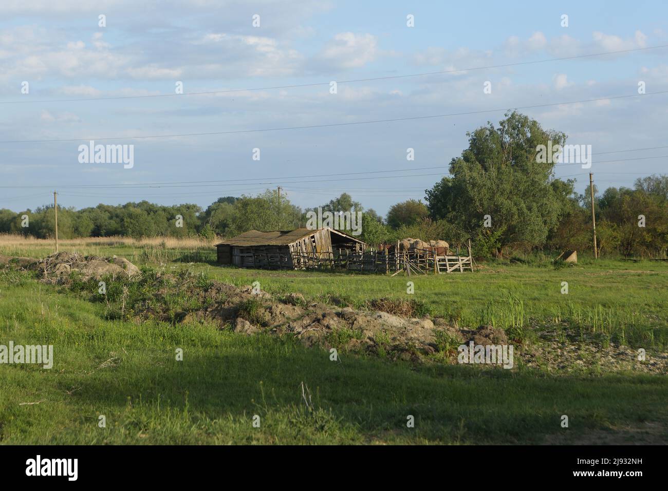 Haystack in the countryside. Farming in the village Stock Photo - Alamy