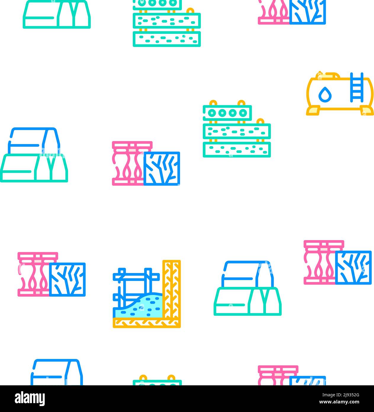 Building Material Vector Seamless Pattern Stock Vector Image & Art - Alamy