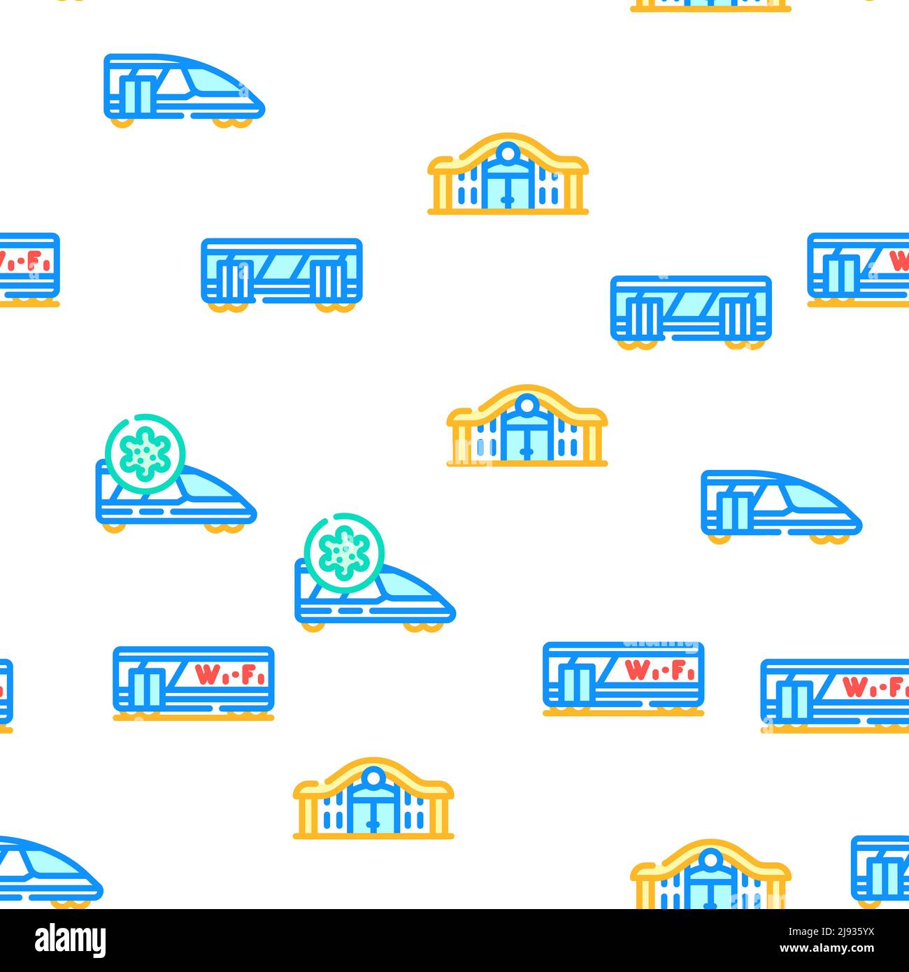 Railroad Transport Vector Seamless Pattern Stock Vector Image & Art - Alamy