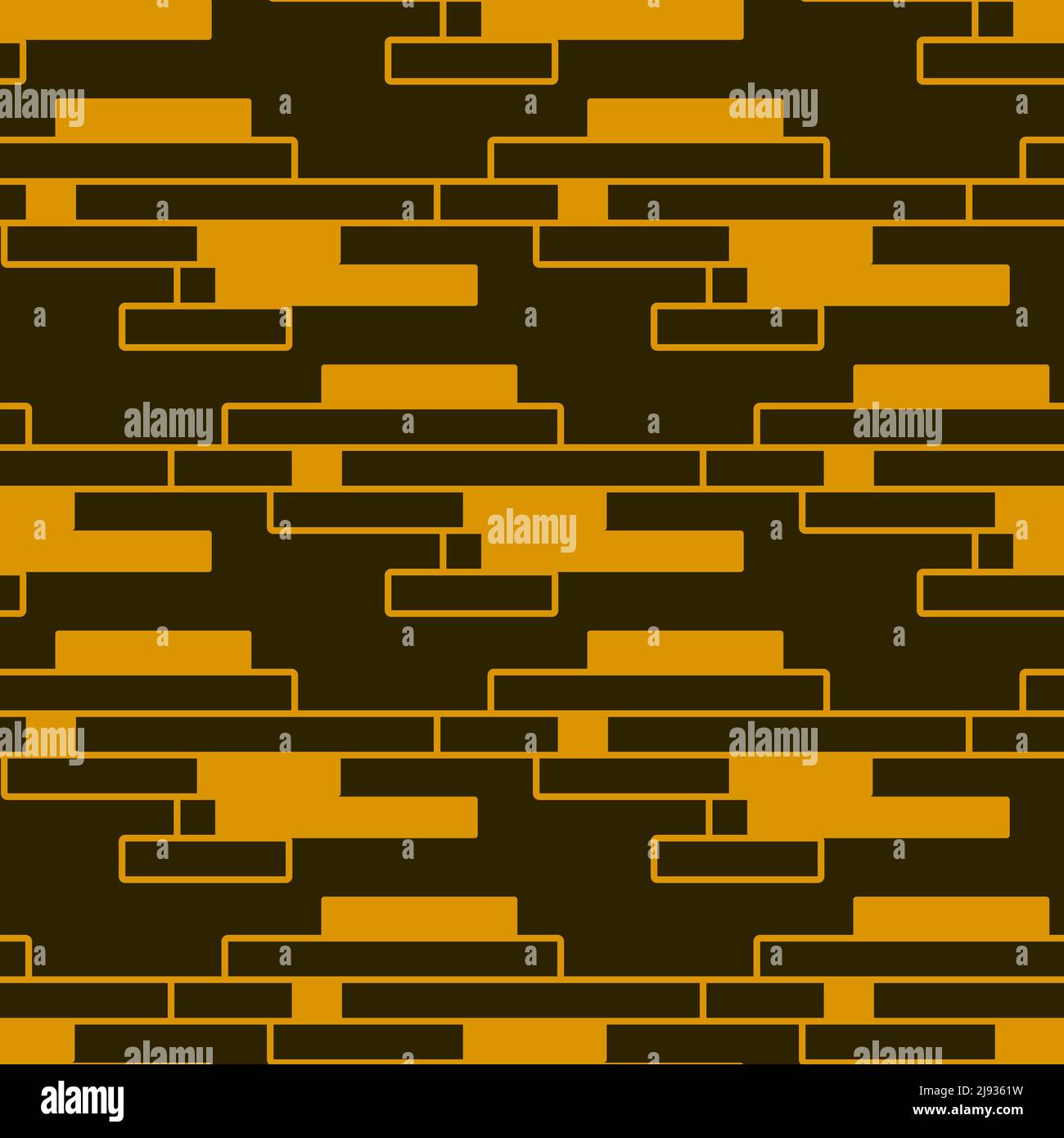 Brick wall yellow on dark seamless pattern, background for design ...