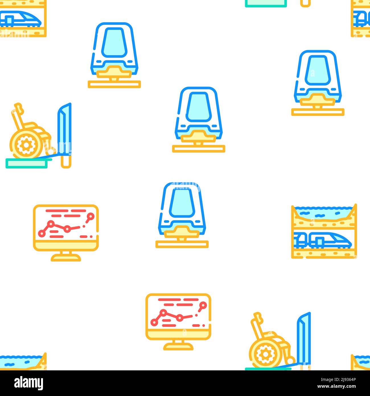 Railroad Transport Vector Seamless Pattern Stock Vector Image & Art - Alamy