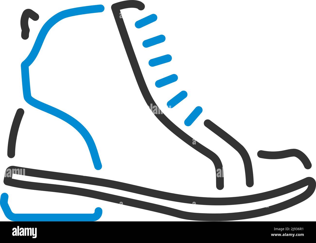 Woman Boot Icon. Editable Bold Outline With Color Fill Design. Vector ...