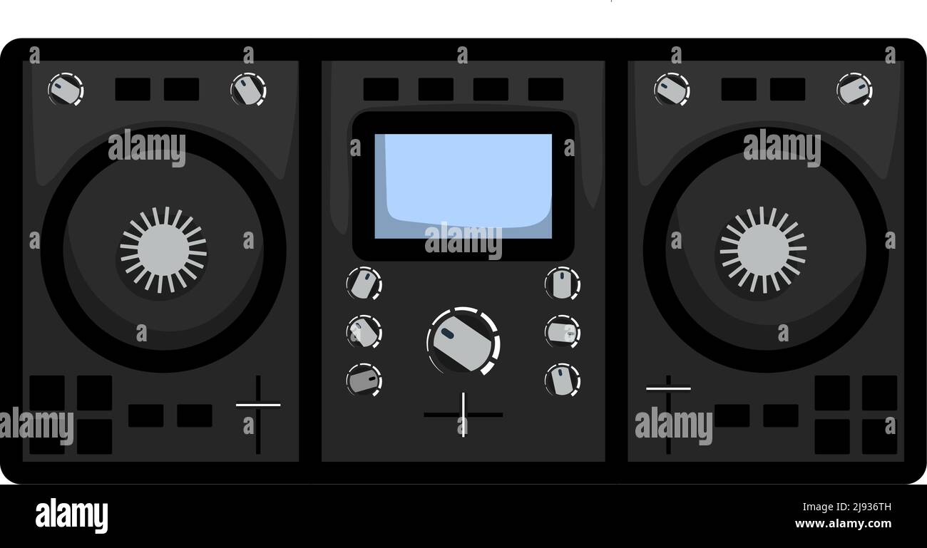 DJ Icon. Editable Bold Outline With Color Fill Design. Vector ...
