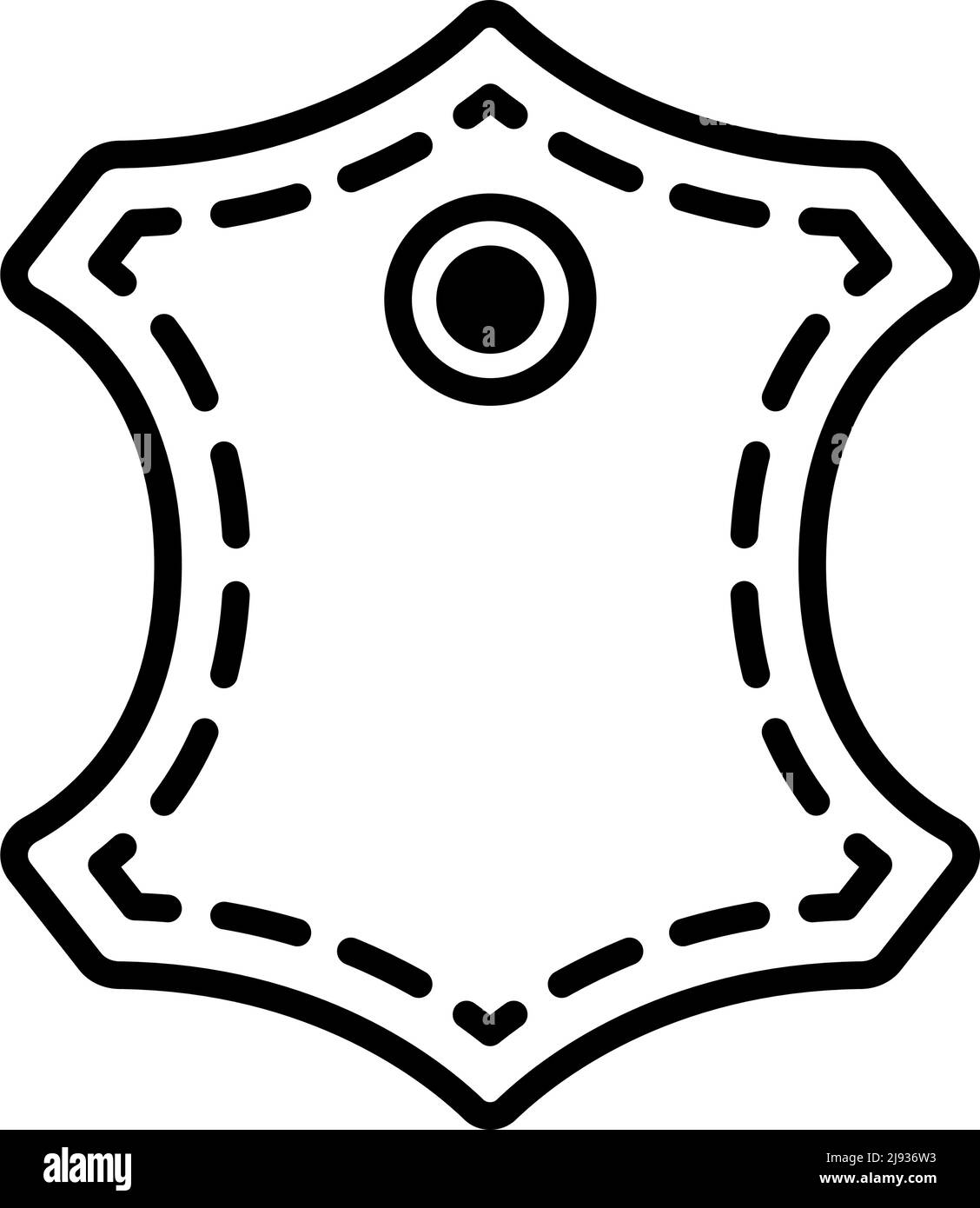 Leather Sign Icon. Bold outline design with editable stroke width ...