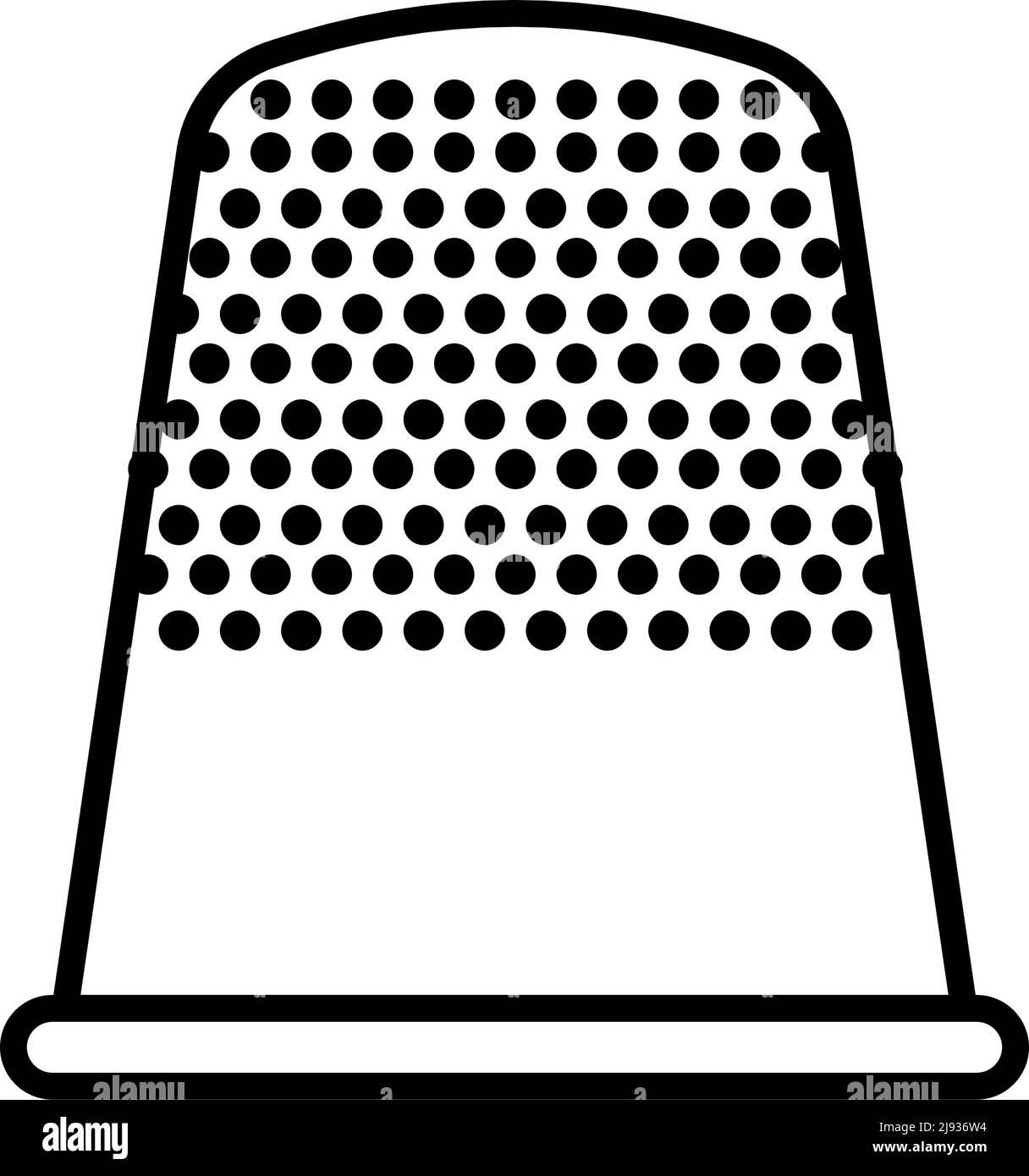 Tailor Thimble Icon. Bold outline design with editable stroke width ...