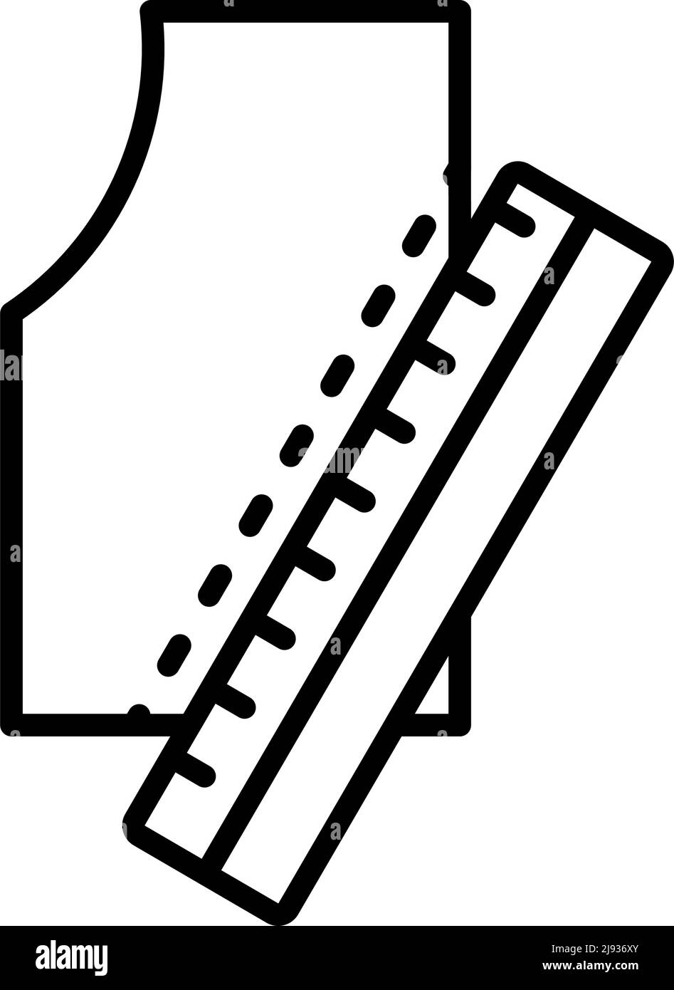 Sewing Pattern Icon. Bold outline design with editable stroke width ...