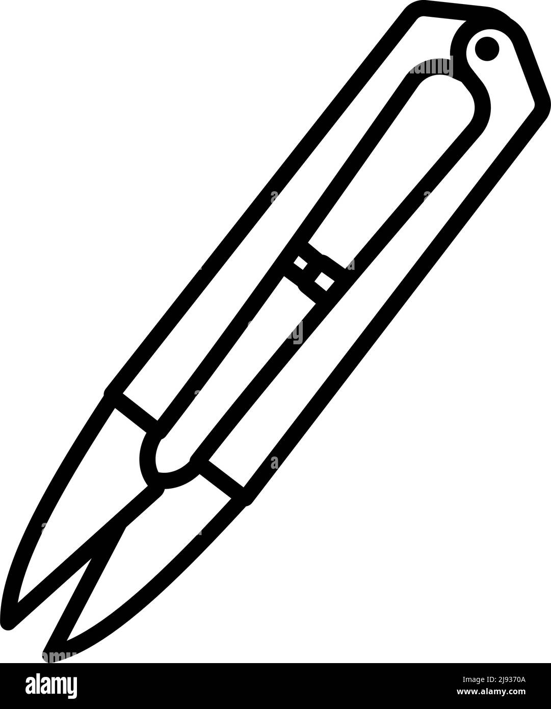 Seam Ripper Icon. Bold outline design with editable stroke width ...
