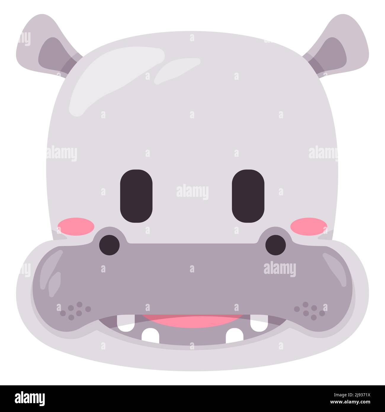 Hippo Face Clip Art