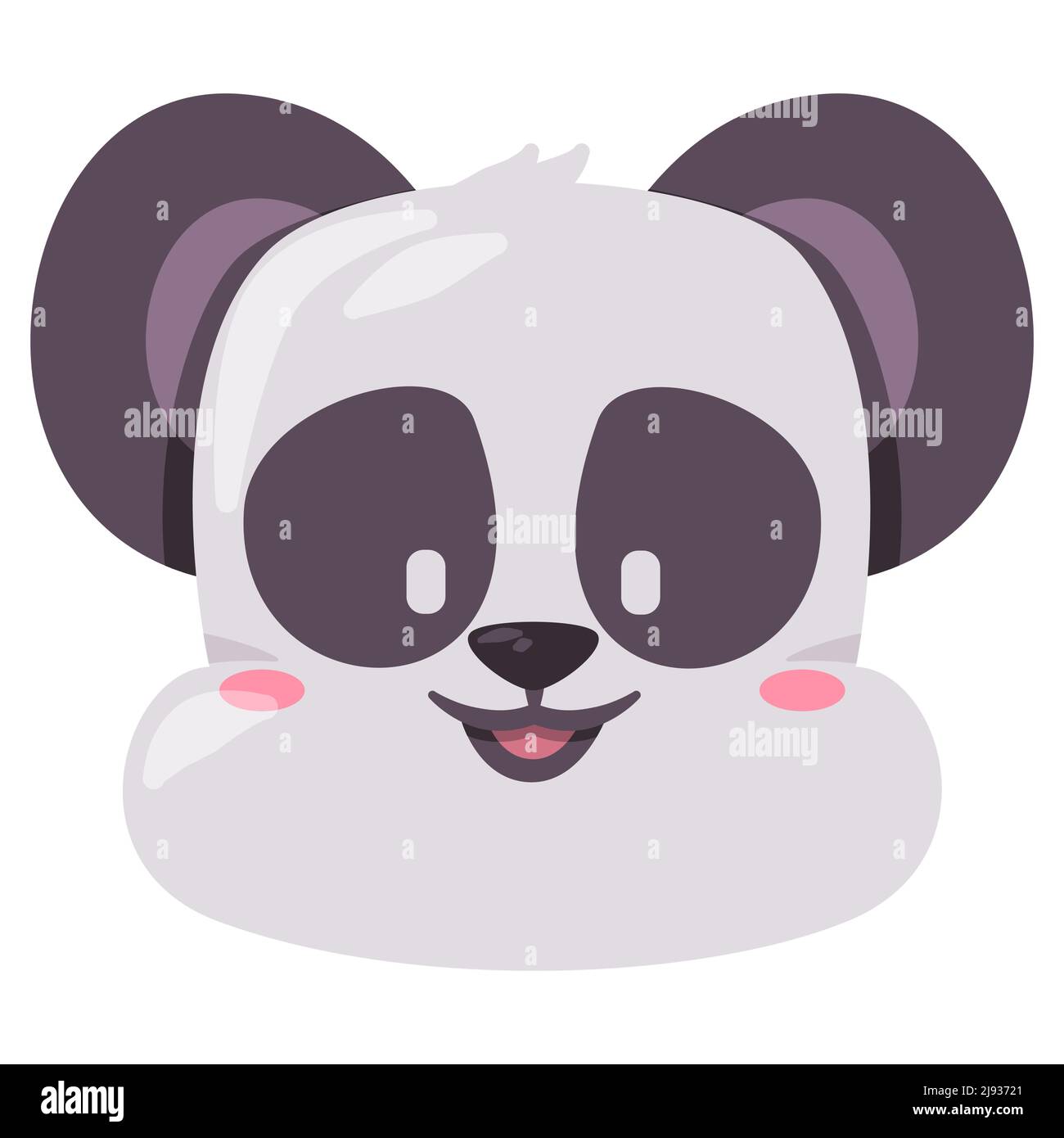 Panda face mask illustration smile head wild animal smile and shape ...