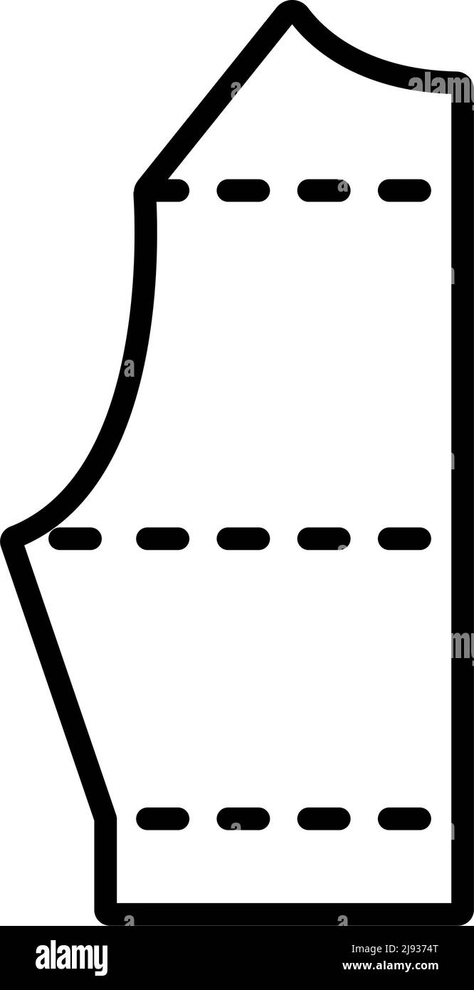 Sewing Pattern Icon. Bold outline design with editable stroke width ...