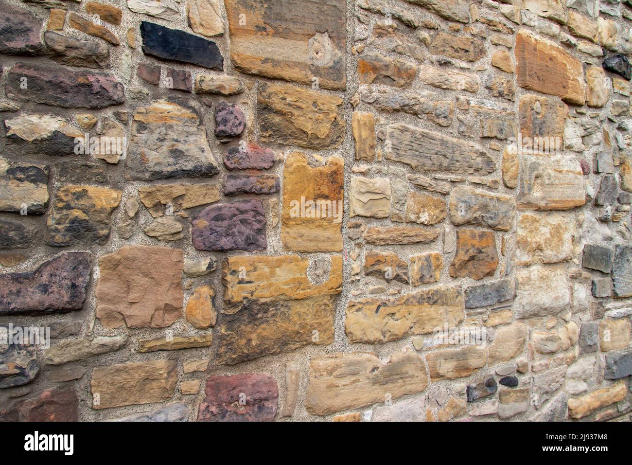 Beautiful old medieval European stone wall texture background, with ...