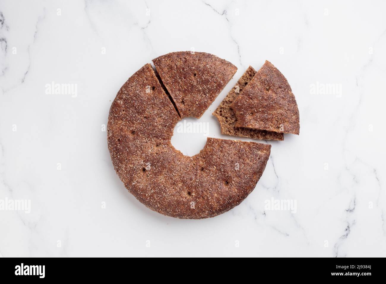 Reikaleipa - traditional finnish rye bread on a white background Stock ...
