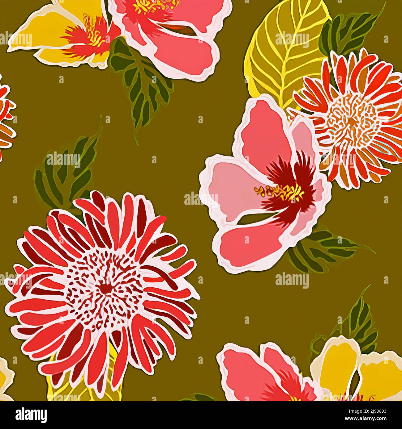 Textile and wallpaper patterns. A printable digital illustration work ...