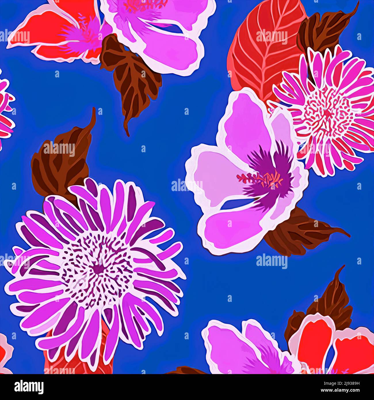 Textile and wallpaper patterns. A printable digital illustration work ...