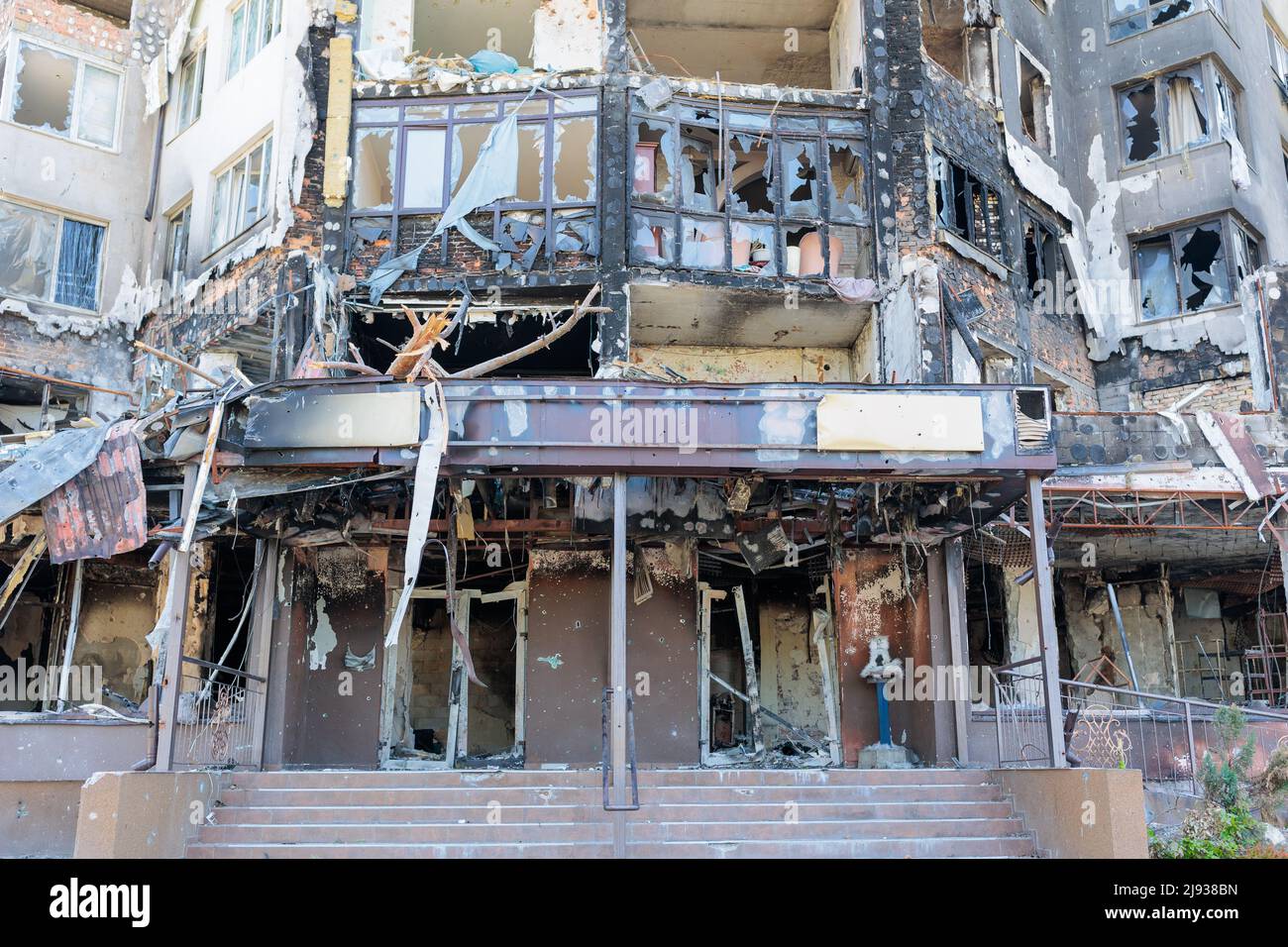 May 19, 2022, Ukraine, Kyiv region, the city of Irpen. The war of ...