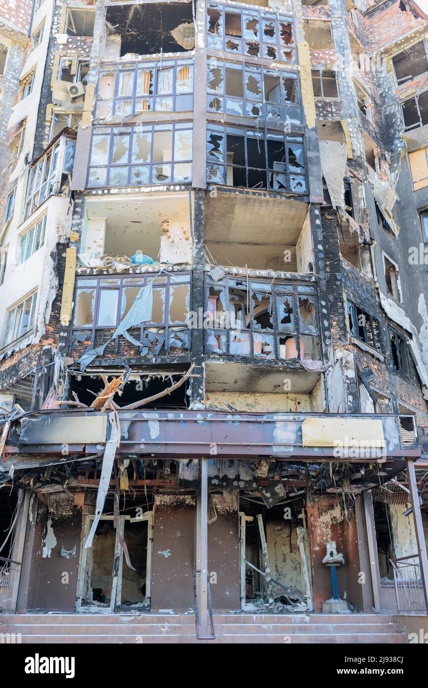 May 19, 2022, Ukraine, Kyiv region, the city of Irpen. The war of ...