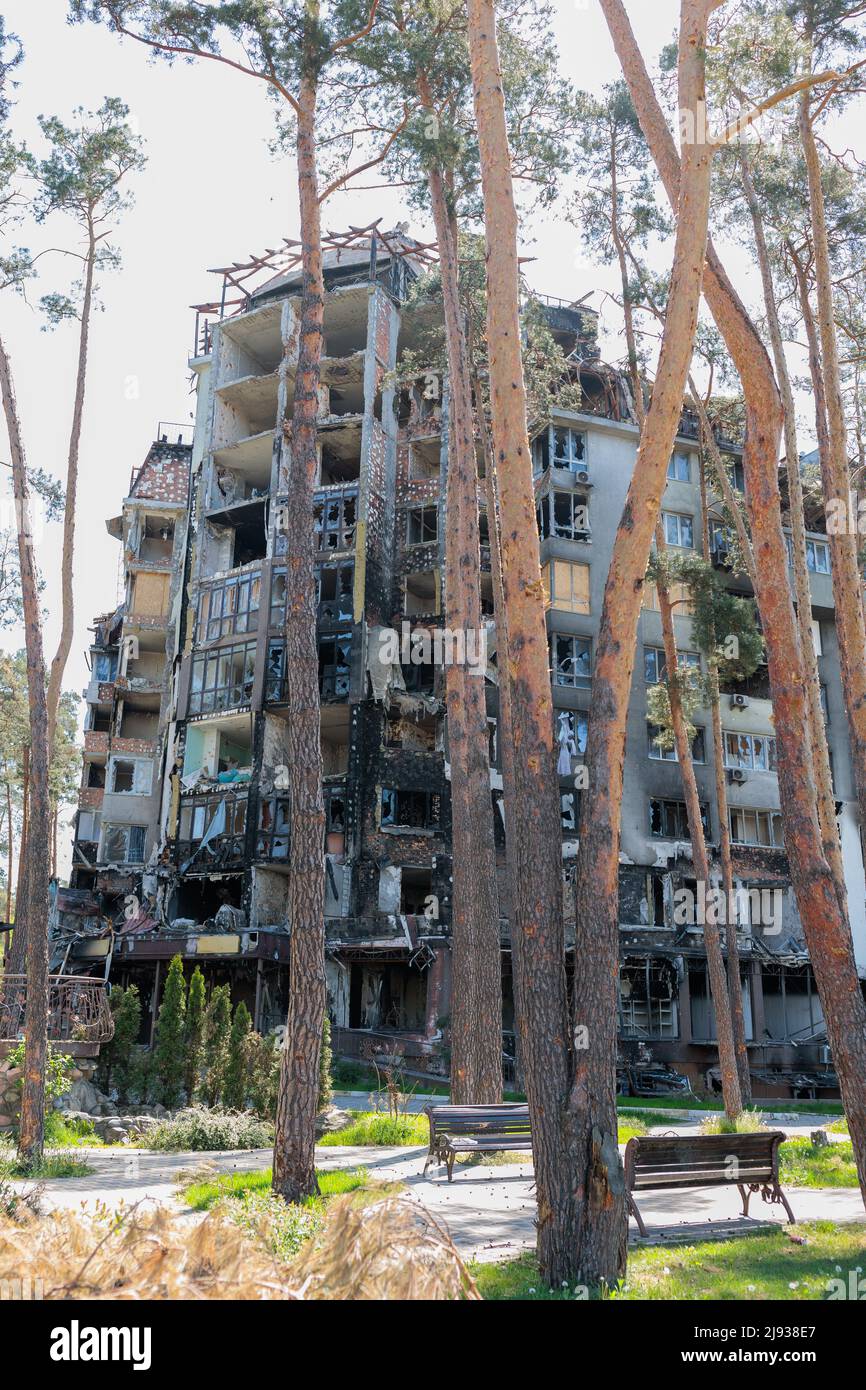 May 19, 2022, Ukraine, Kyiv region, the city of Irpen. The war of ...