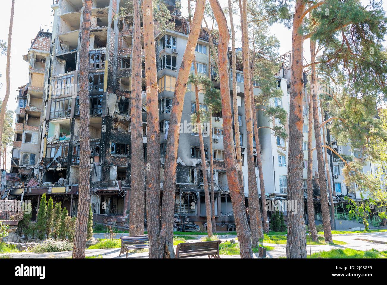 May 19, 2022, Ukraine, Kyiv region, the city of Irpen. The war of ...