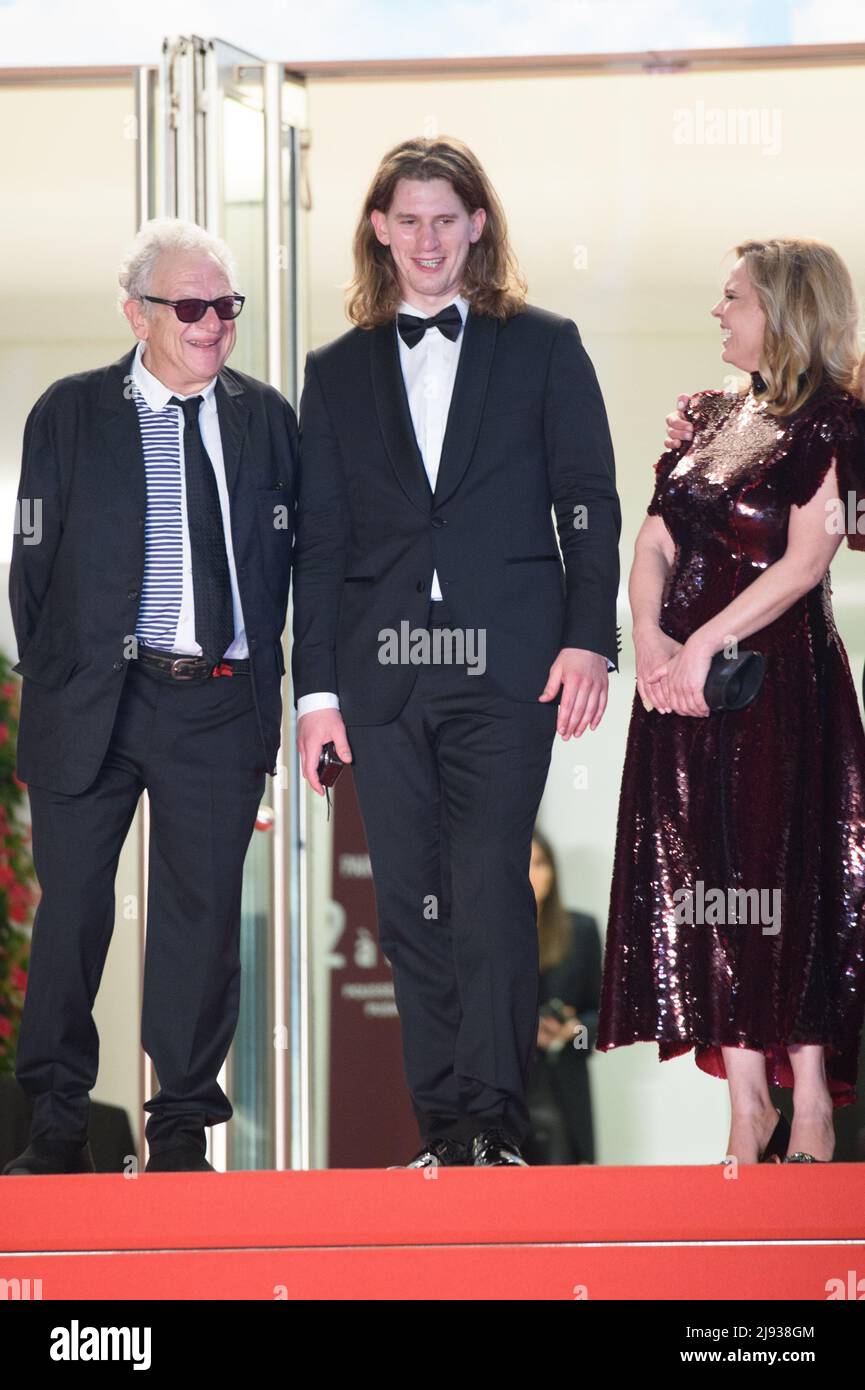 Cannes, France 19th May 2022, Jeremy Thomas , Michal Dyme , Ewa ...