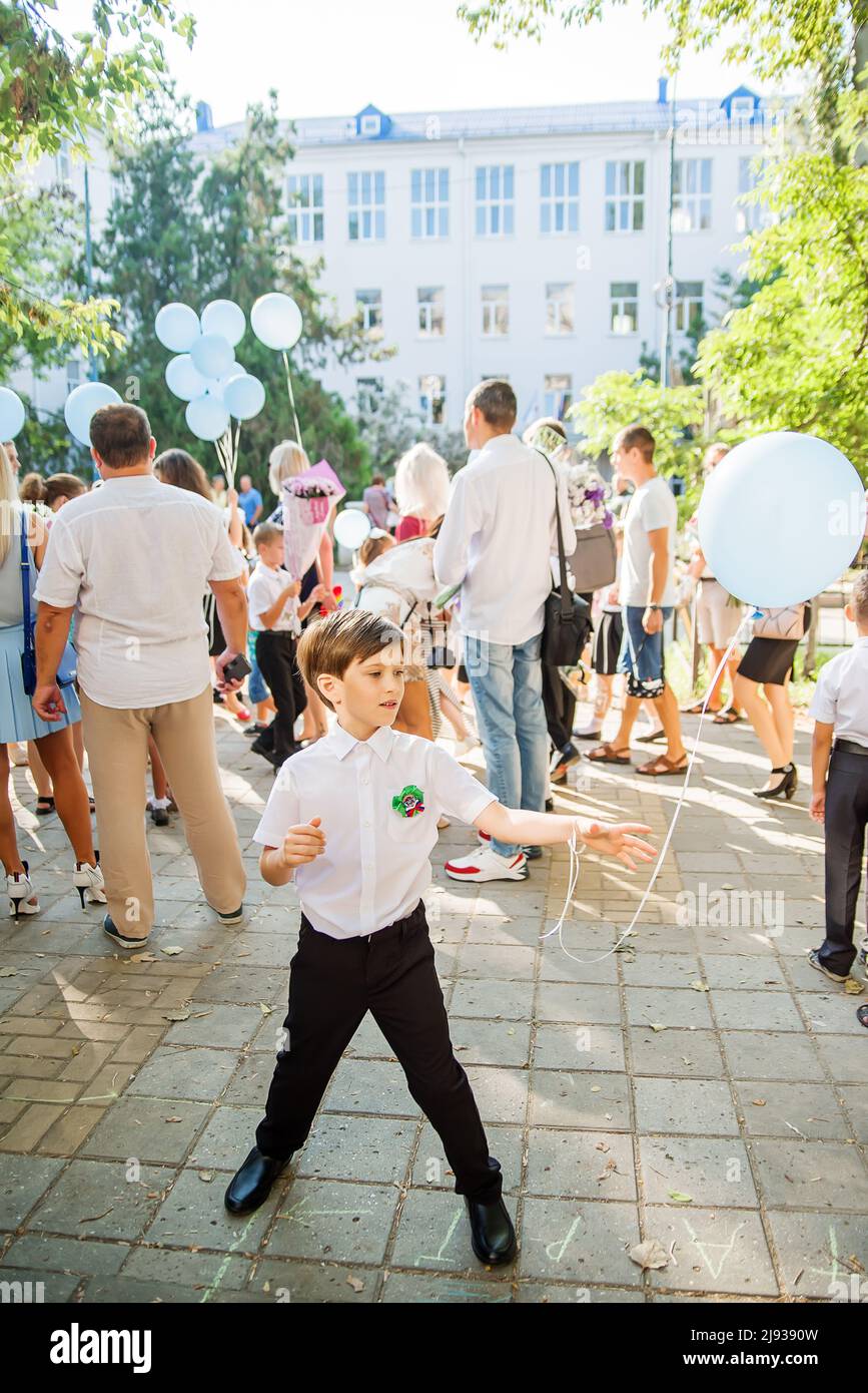 End of school, May spring, last call. Holiday in the school yard ...
