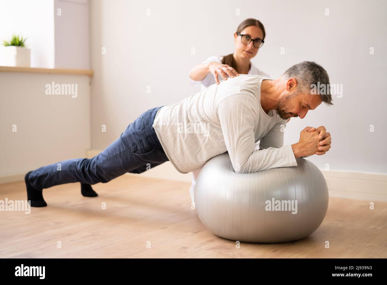 Physical Physiotherapy And Rehabilitation. Professional Therapist ...