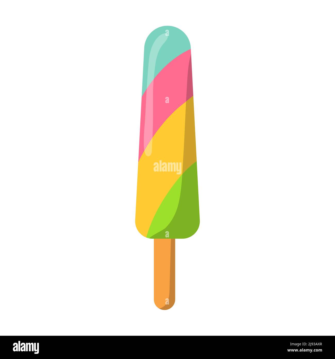 Illustration of ice cream on a stick. vector isolated on a white ...