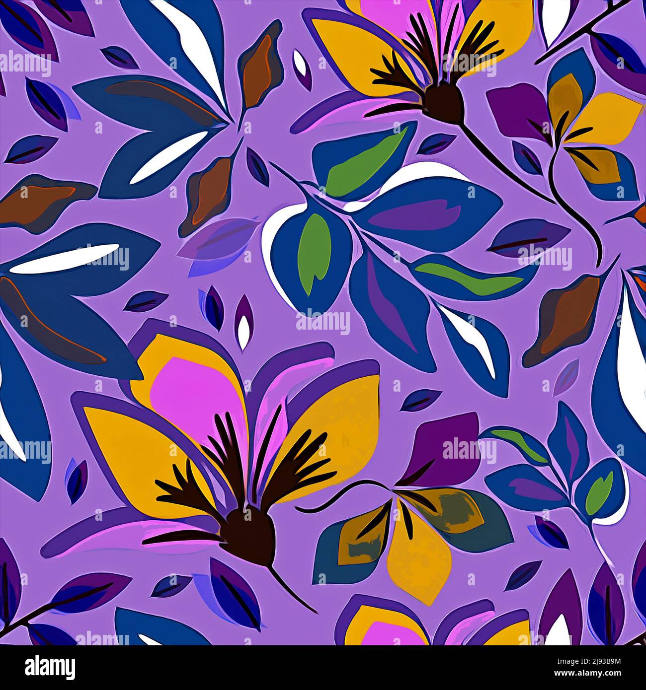 Textile and wallpaper patterns. A printable digital illustration work ...