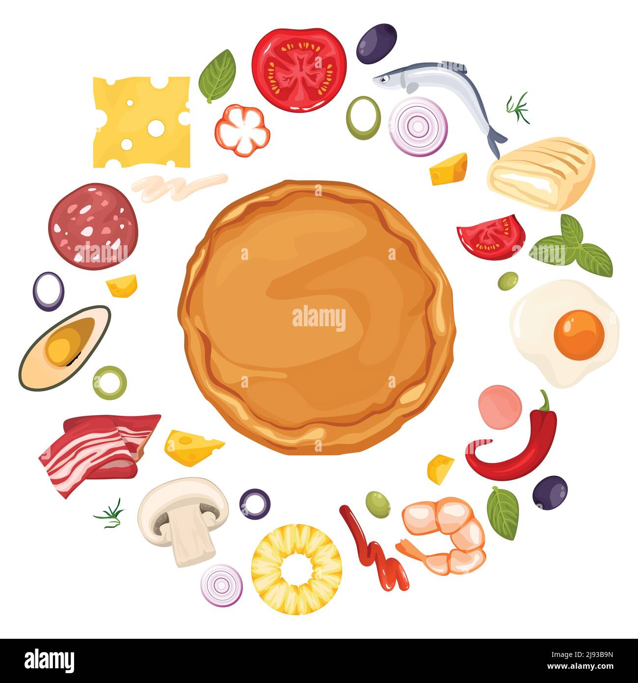 Pizza dough cheese ketchup Stock Vector Images - Alamy