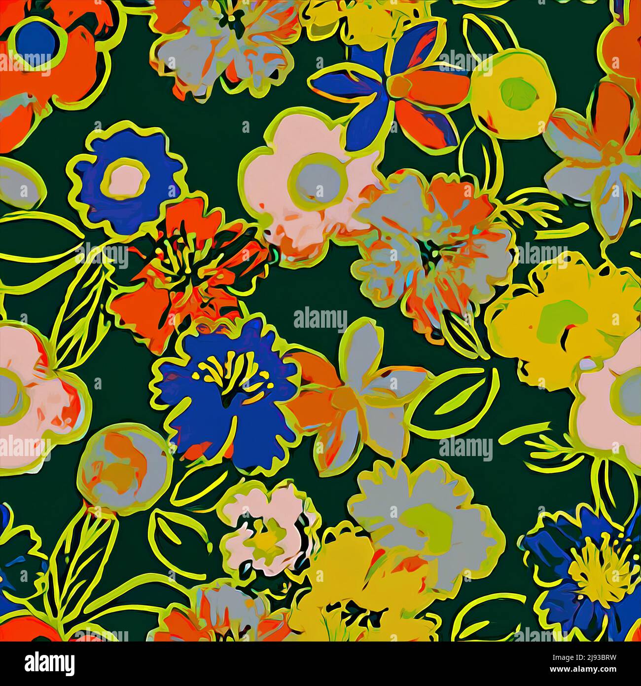 Textile and wallpaper patterns. A printable digital illustration work ...