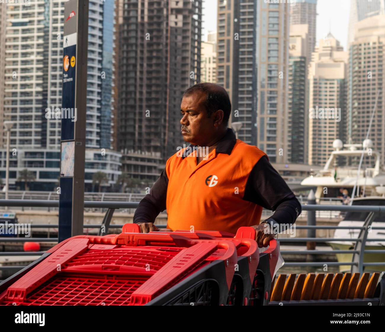 Man pushing cart sunset hi-res stock photography and images - Alamy