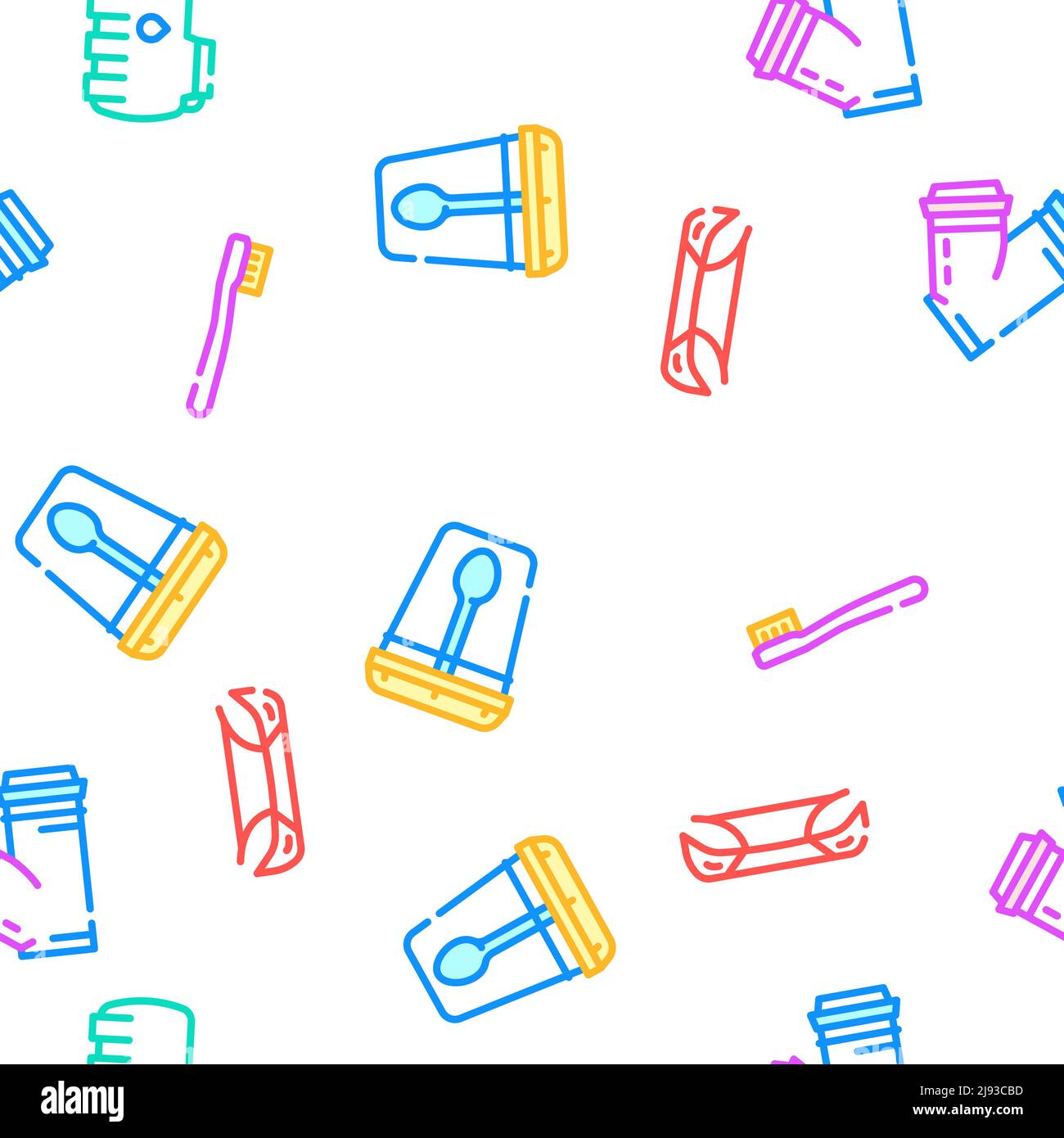 Plastic Accessories Vector Seamless Pattern Stock Vector Image & Art ...