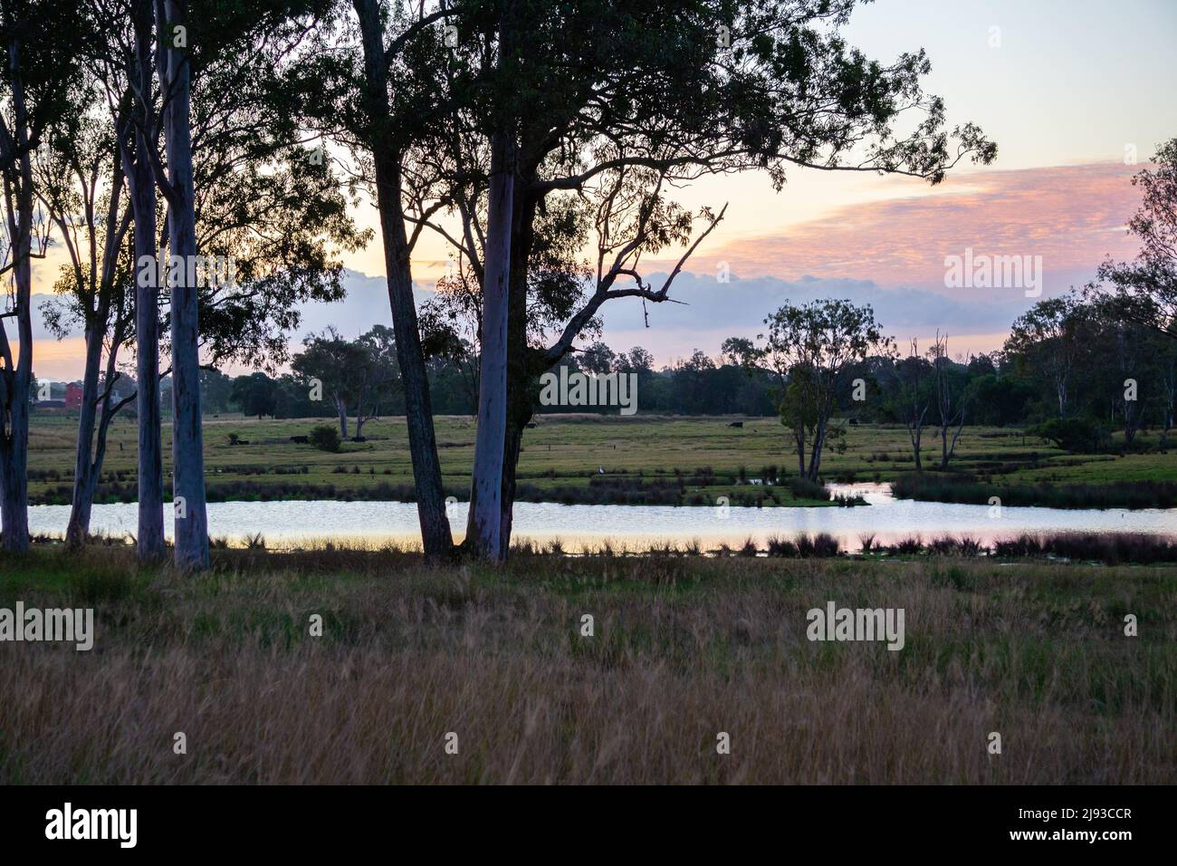 Beautiful lake sunset in Outback Australia Stock Photo - Alamy
