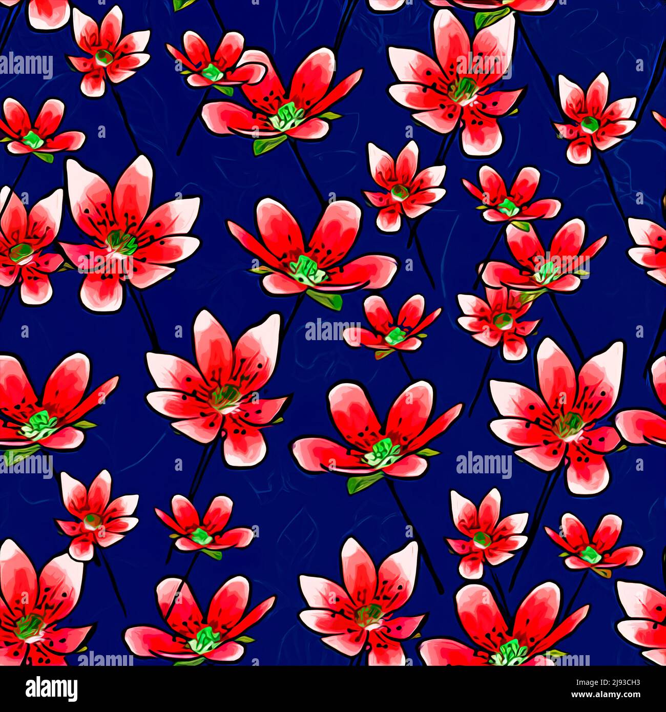 Textile and wallpaper patterns. A printable digital illustration work ...