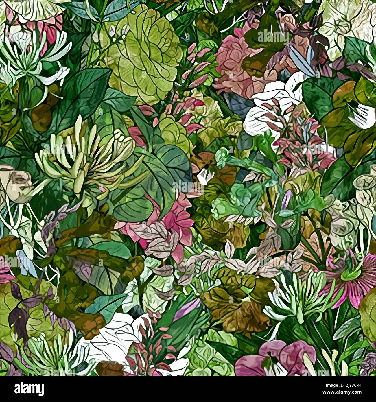 Textile and wallpaper patterns. A printable digital illustration work ...